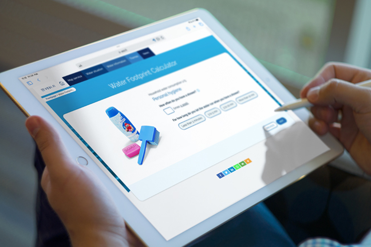 Water footprint calculator describes overall water use | Vesi.fi